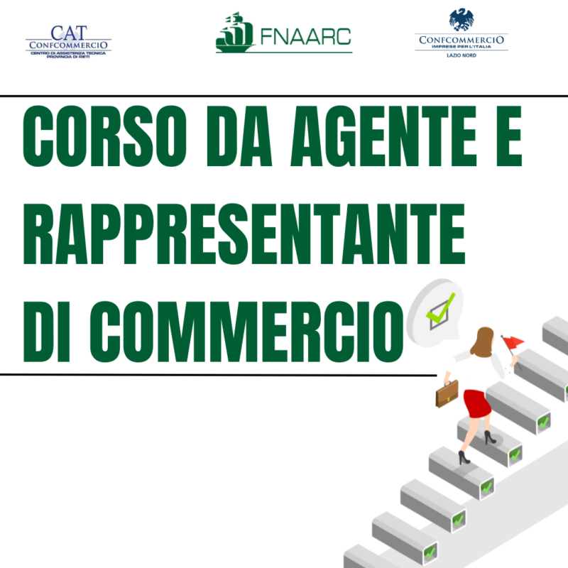 CORSO PER AGENTE E RAPPRESENTANTE DEL COMMERCIO - Confcommercio Lazio Nord